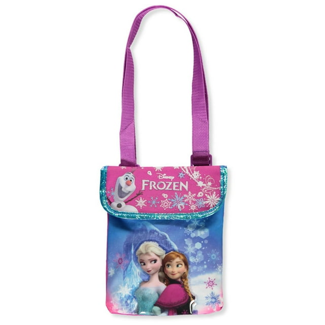 Disney Frozen Elsa Olaf & Anna Pink Passport/Cross-body/Purse/Handbag ...