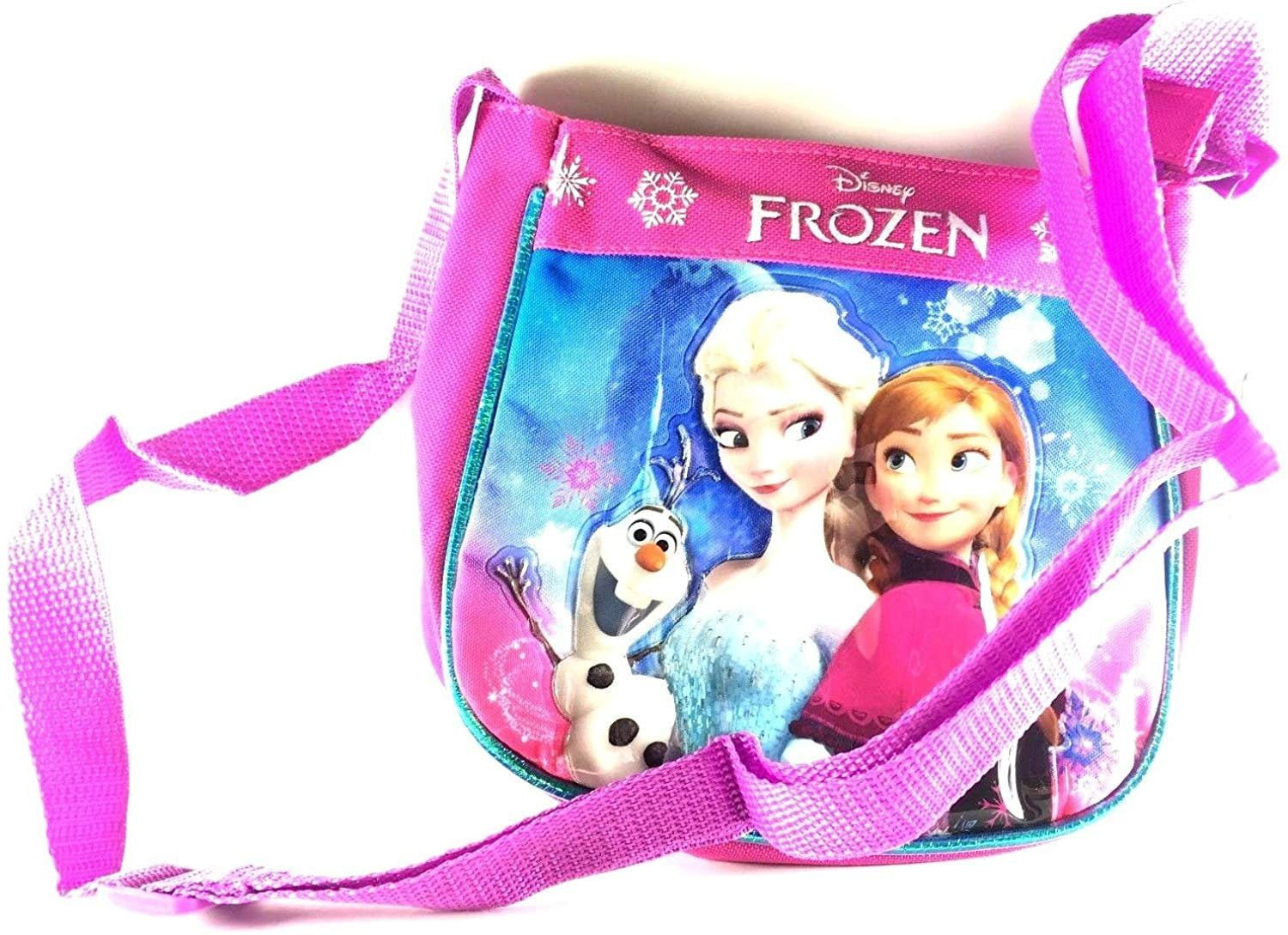 Disney Frozen Elsa Olaf & Anna Pink Passport/Cross-body/Purse/Handbag ...