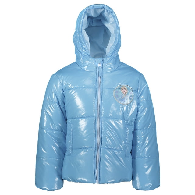 Disney Frozen Elsa Princess Anna Girls Puffer Jacket Toddler to Little ...