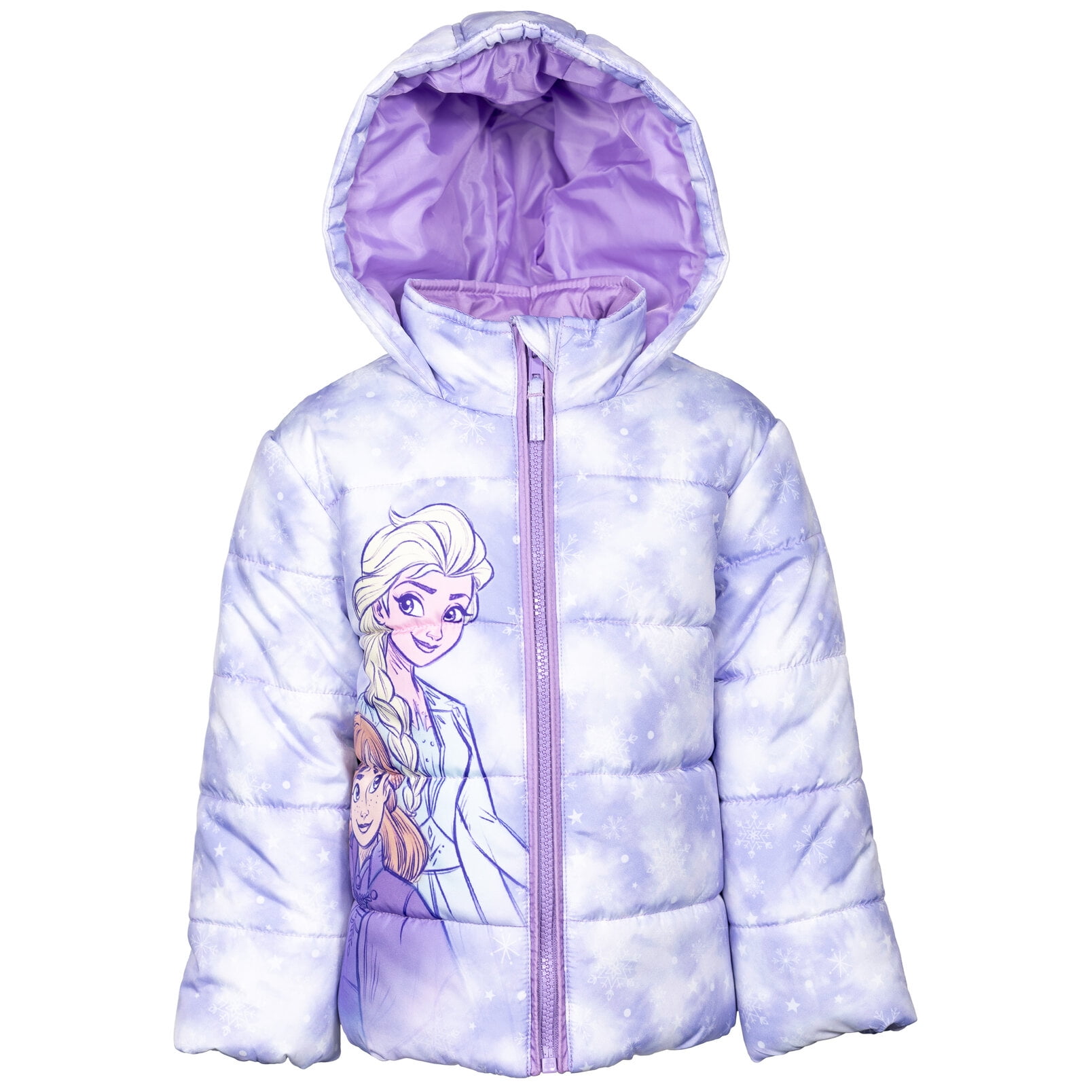 Disney Frozen Elsa & Anna Winter Coat: Toddler to Little Girls Zip Up ...