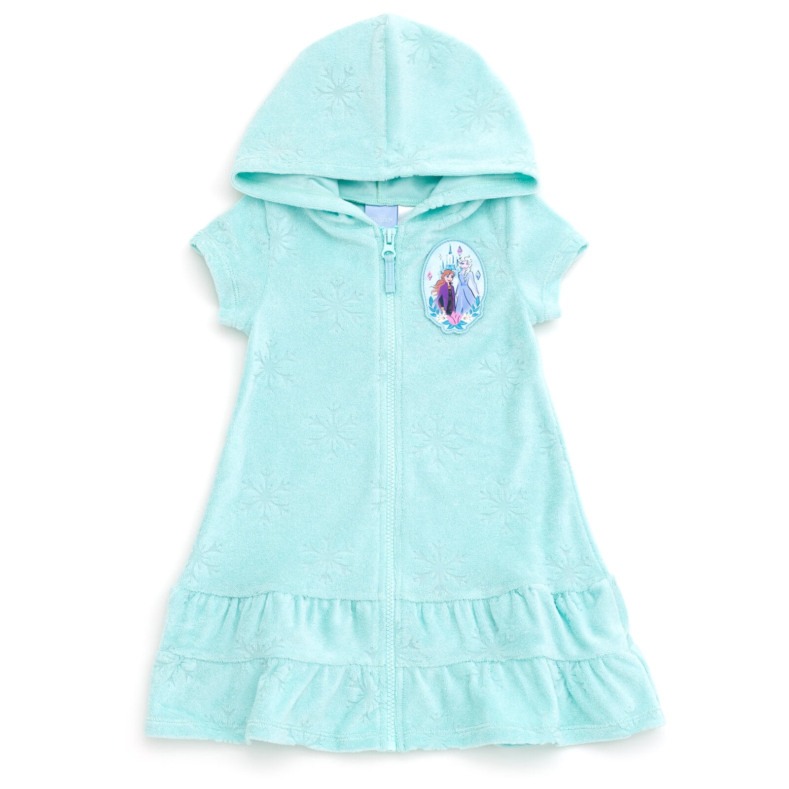 Disney Frozen Elsa Princess Anna Loop Terry Cloth Hooded Zip Up Swim ...