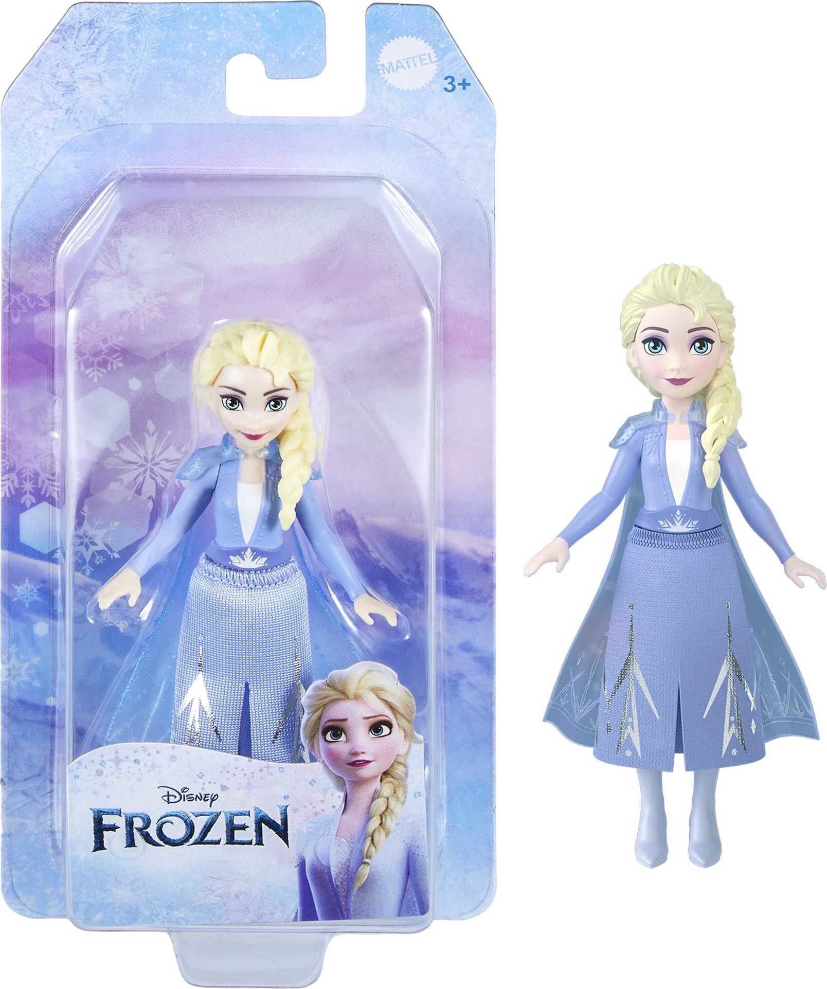 Disney Frozen Elsa Small Doll in Travel Look, Posable with Removable ...