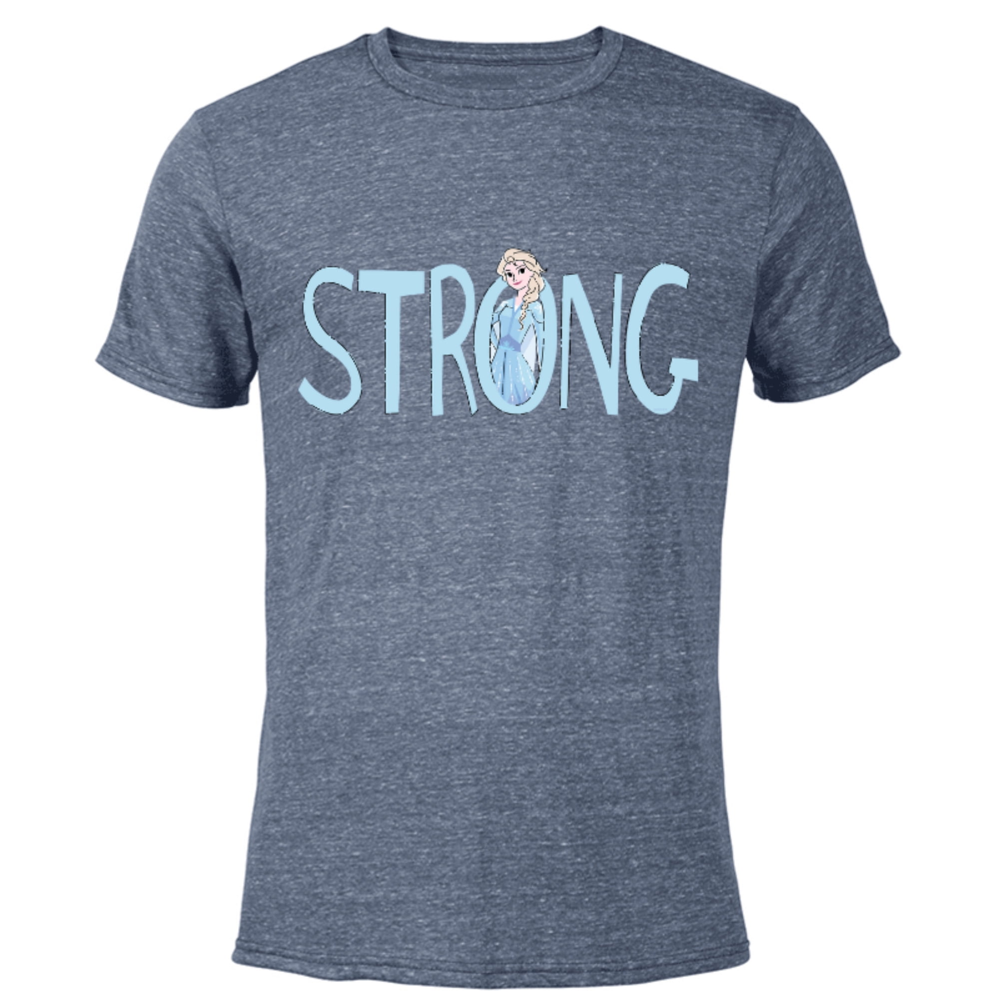 Disney Frozen Elsa Strong - Short Sleeve Blended T-Shirt for Adults ...