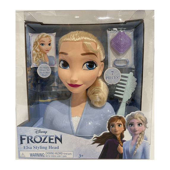 Disney Frozen Elsa Styling Head – Creative Hair Playset for Kids, 7 Pcs ...
