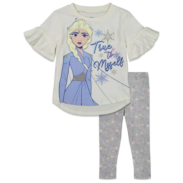 Disney Frozen Elsa Toddler Girls T-Shirt and Leggings Outfit Set ...