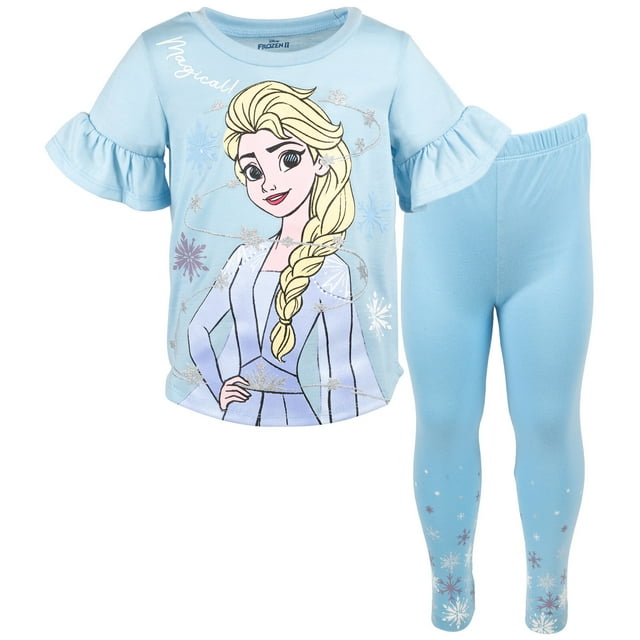 Disney Frozen Elsa Princess Short Sleeve Wear for Little Girls ...