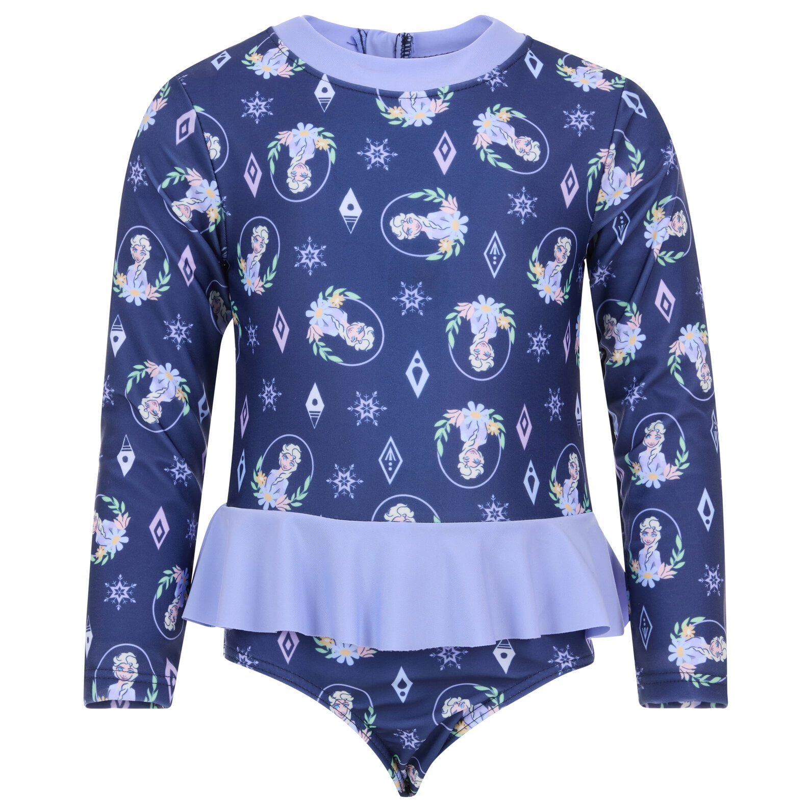 Disney Frozen Elsa UPF 50+ One Piece Bathing Suit Toddler to Little Kid ...