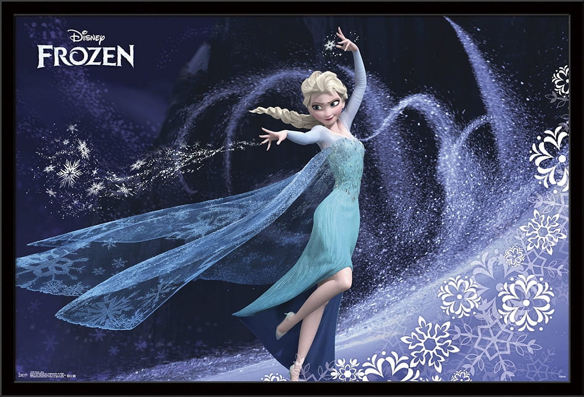 Disney Frozen - Elsa Wall Poster, 22.375" x 34", Framed - Walmart.com