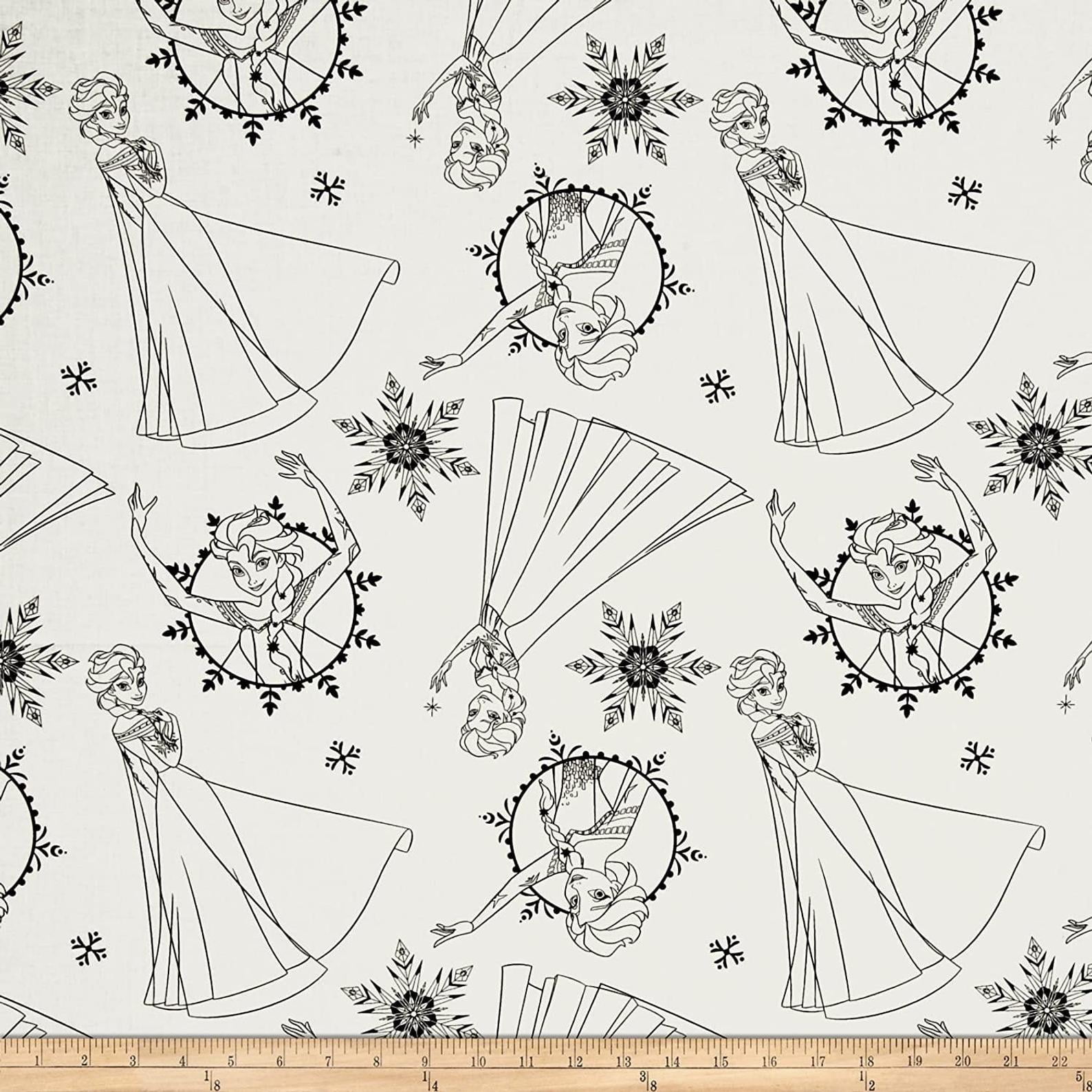 Disney Frozen Elsa White 100% Cotton Quilt Fabric By The Yard - Walmart.com