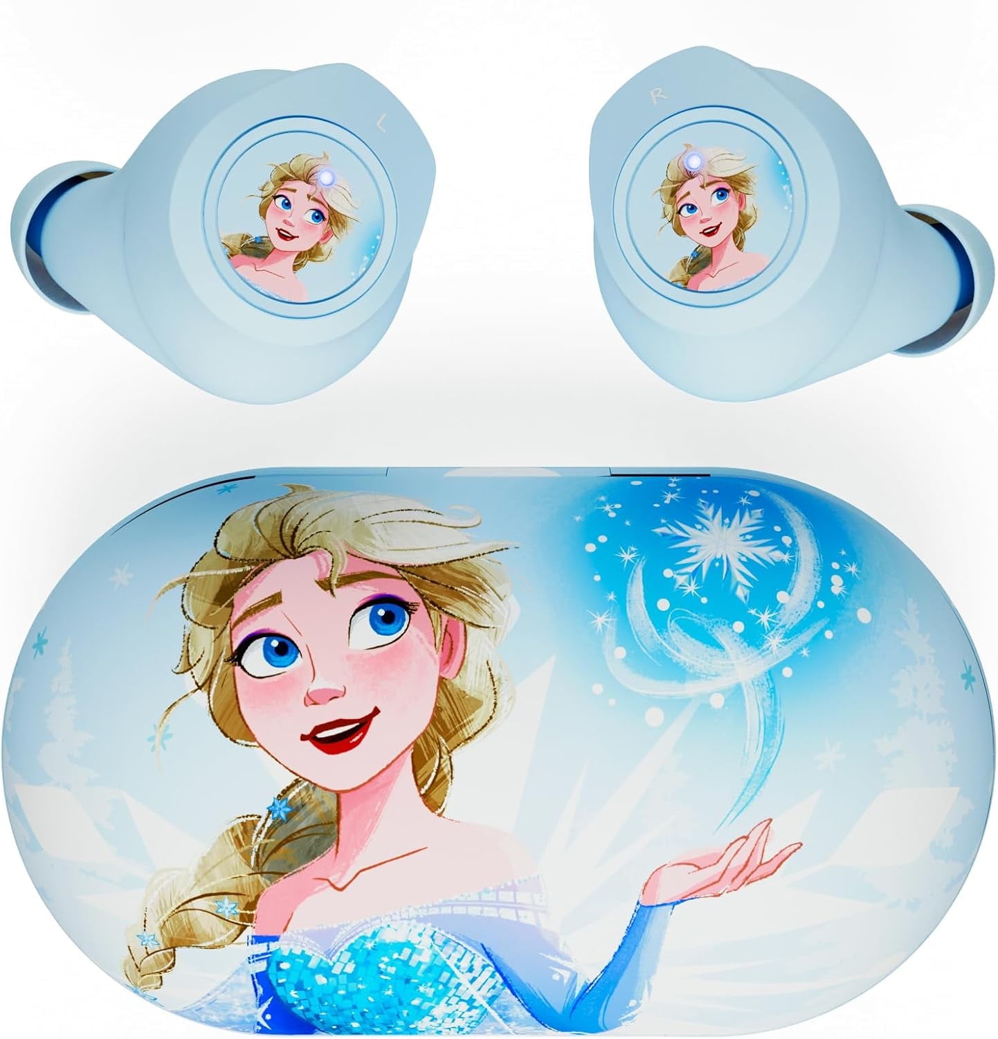 Disney Frozen Elsa and Anna Bluetooth Earbuds with Charging Case ...
