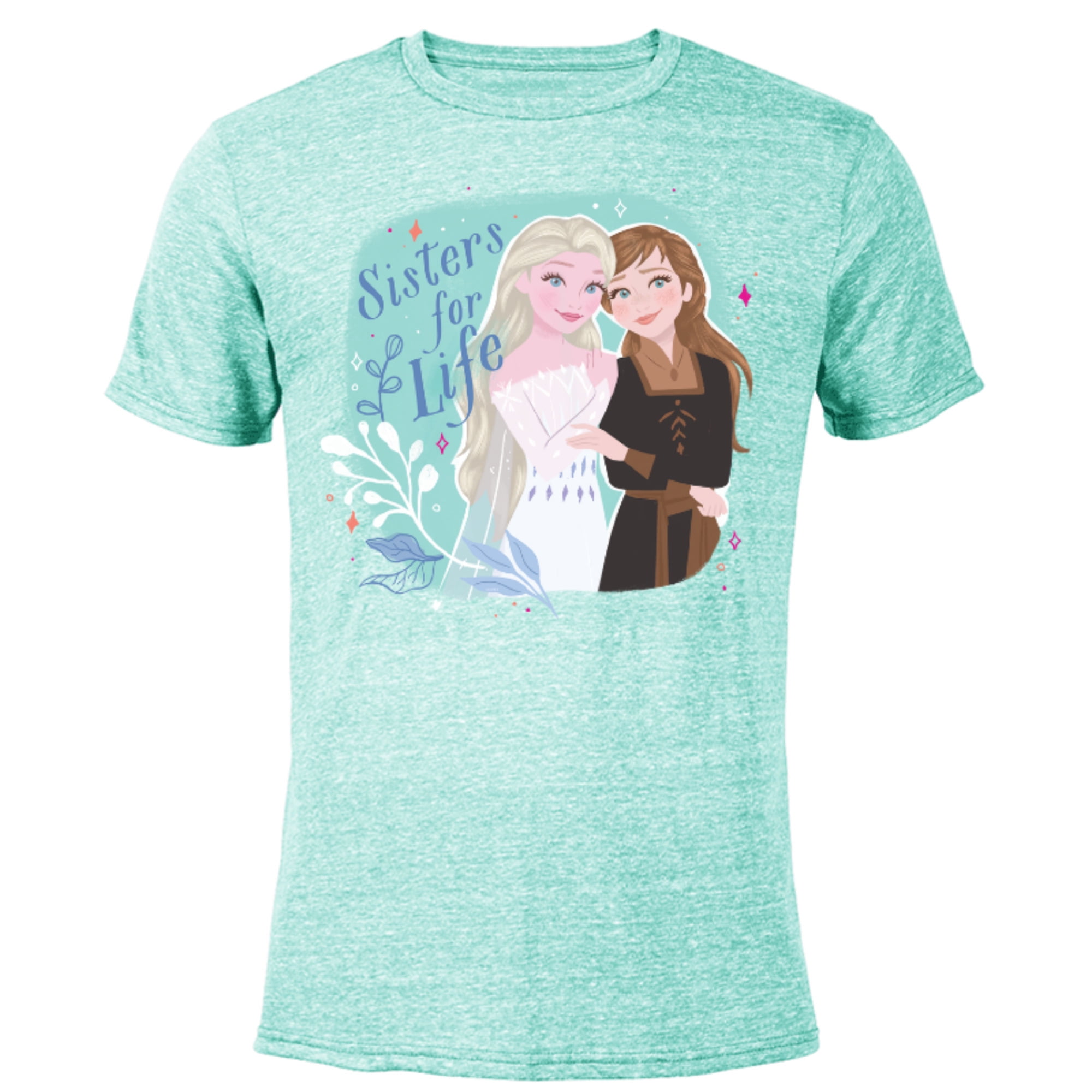 Disney Frozen Elsa and Anna Sisters for Life - Short Sleeve Blended T ...