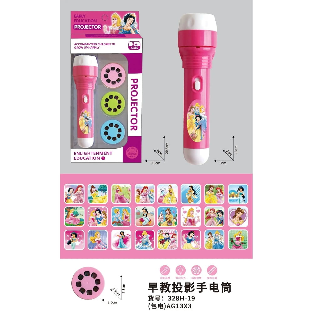 Disney Frozen Elsa kids Projection Flashlight Light-emitting Mickey ...
