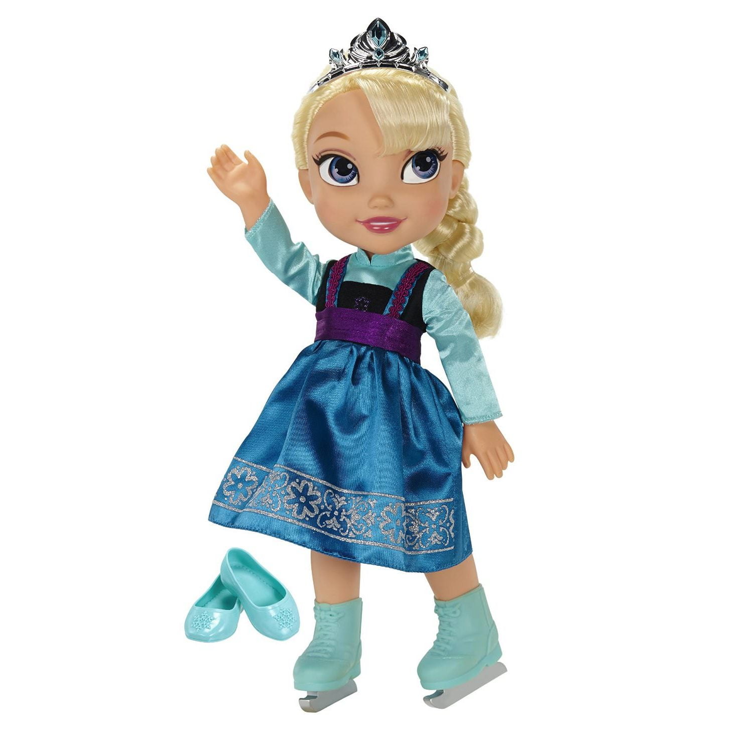 Disney Frozen Elsa with Ice Skating Fashions and Skates Roleplay Set ...