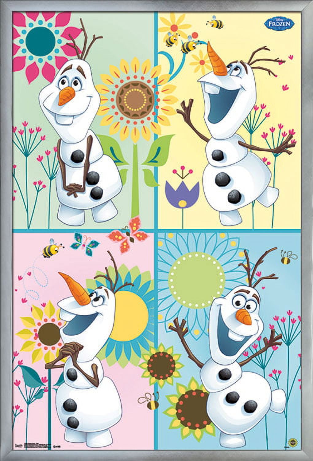 Disney Frozen Fever - Olaf Wall Poster, 22.375" x 34", Framed - Walmart.com