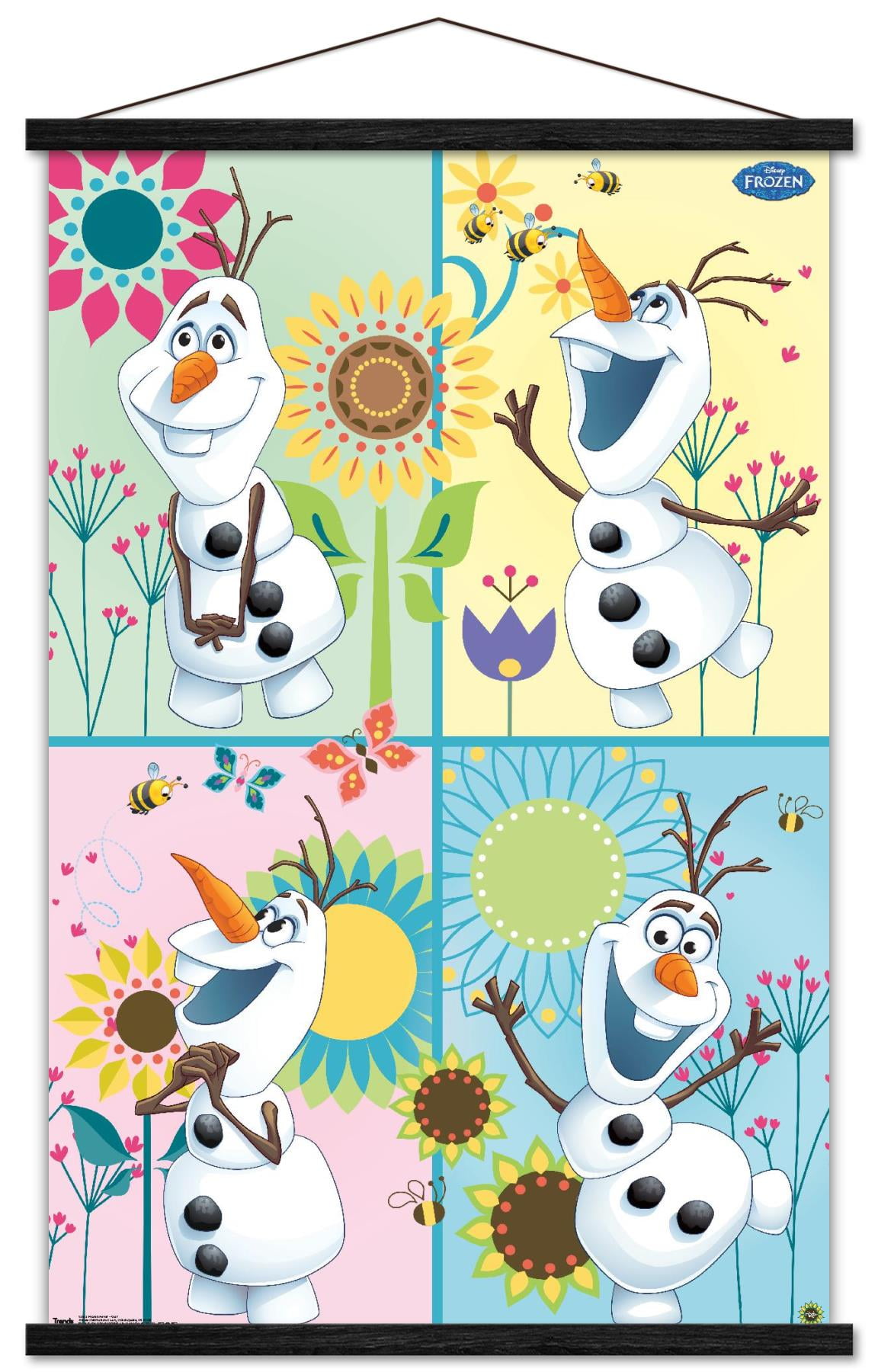 Disney Frozen Fever - Olaf Wall Poster with Wooden Magnetic Frame, 22. ...