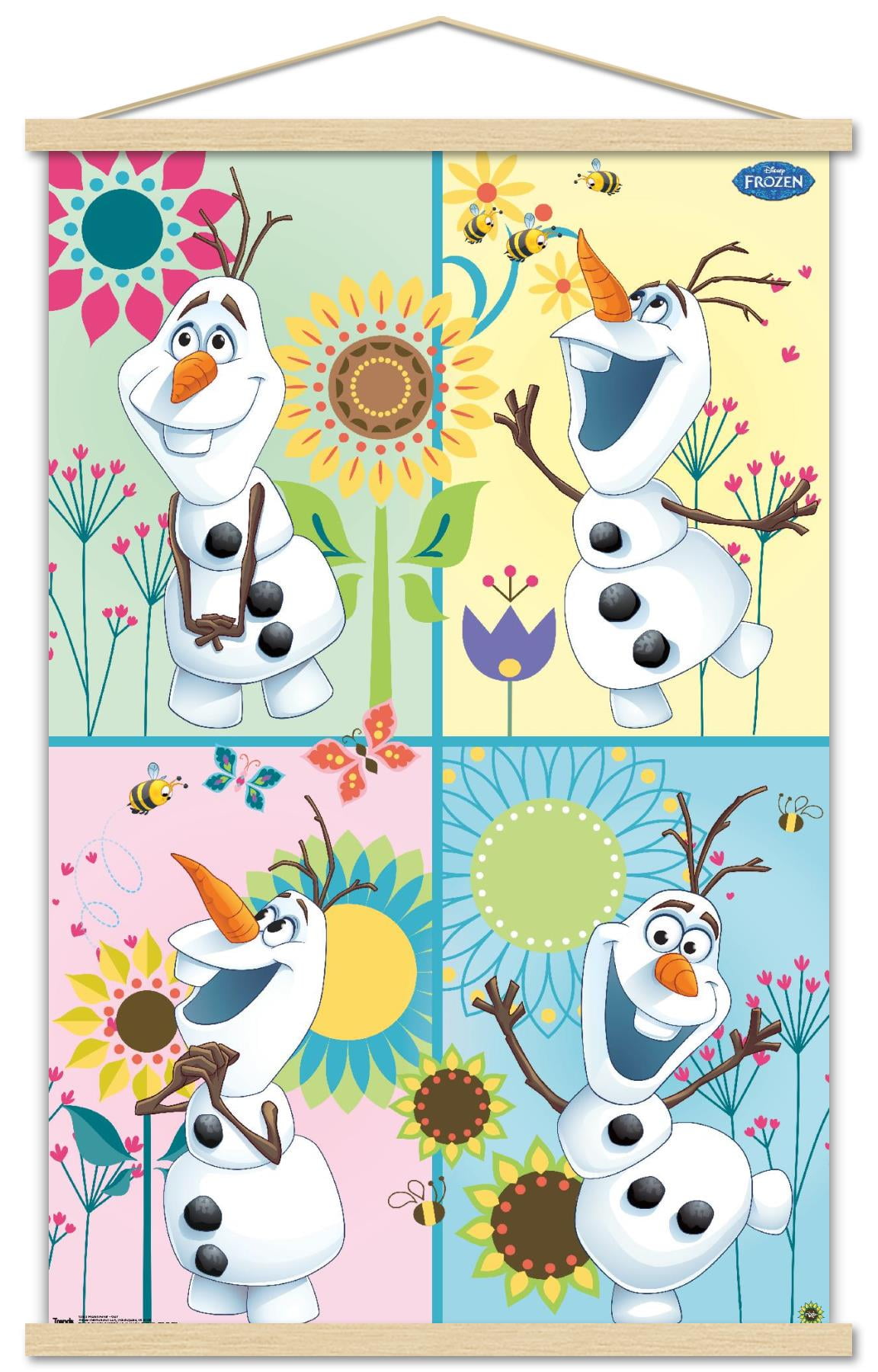 Disney Frozen Fever - Olaf Wall Poster with Wooden Magnetic Frame, 22. ...