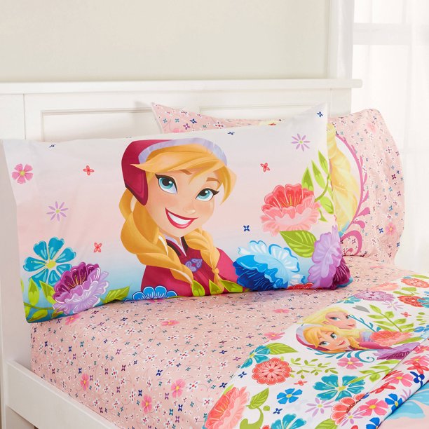 Disney Frozen Floral Breeze Pink Sheet Set, 1 Each - Walmart.com