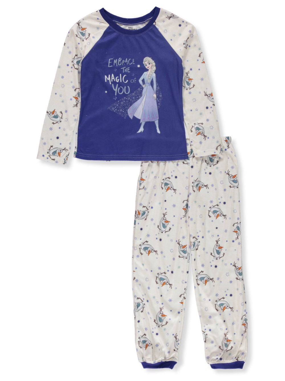 Disney Frozen Girls' 2-Piece Pajamas Set - blue, 6 - 7 (Little Girls ...