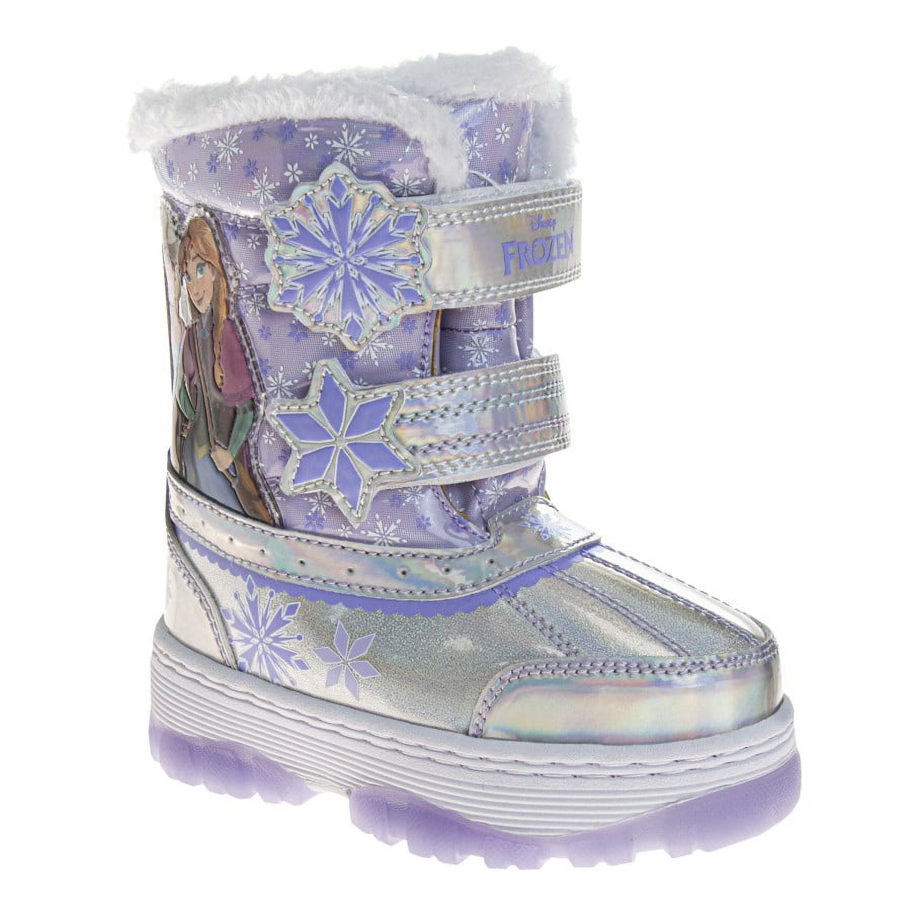 Disney Frozen Girls' Anna and Elsa Snow Boots. (Toddler/Little Kids ...