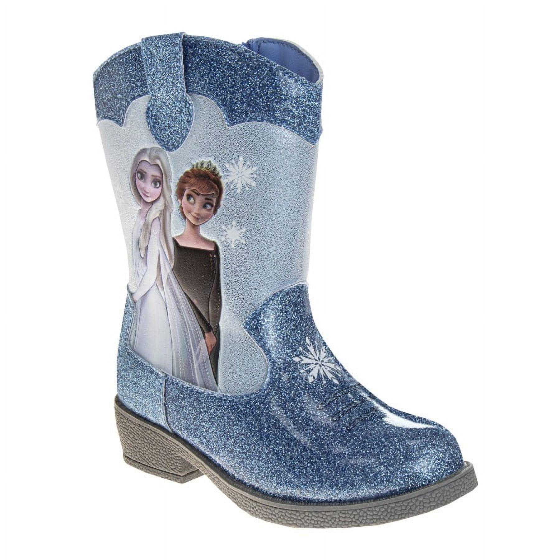 Disney Frozen Girls' Anna and Elsa Western Cowgirl Boots. (Toddler ...