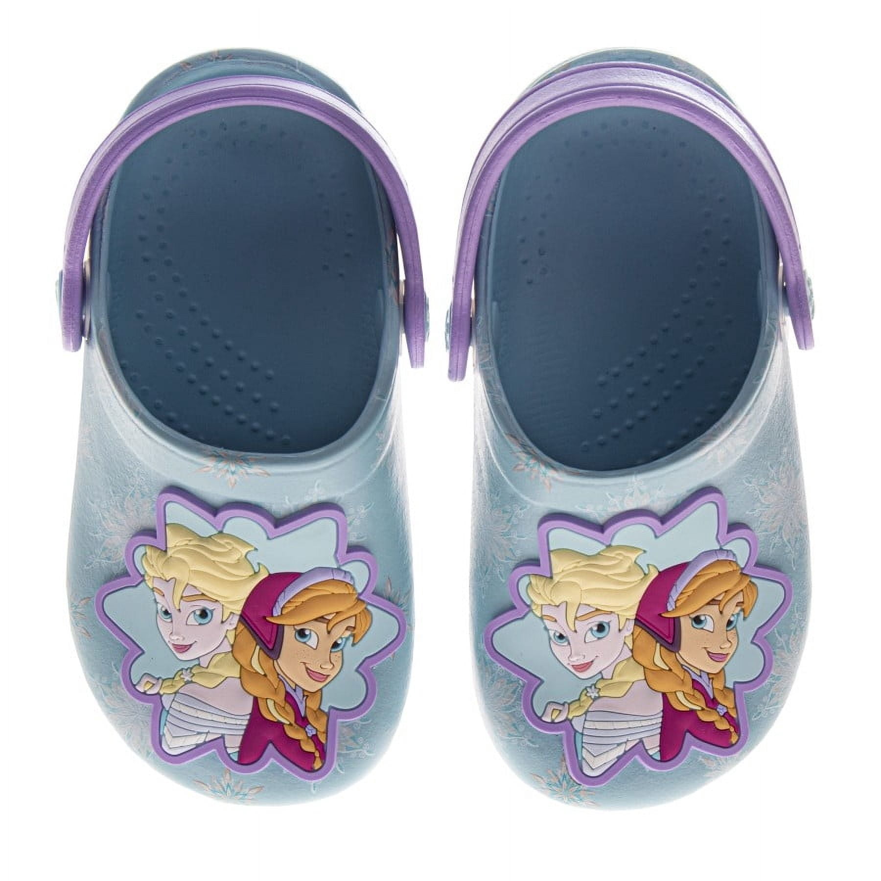 Disney Frozen Girls Clogs. (Toddler Little Kids), Blue, Size: 7-8 ...