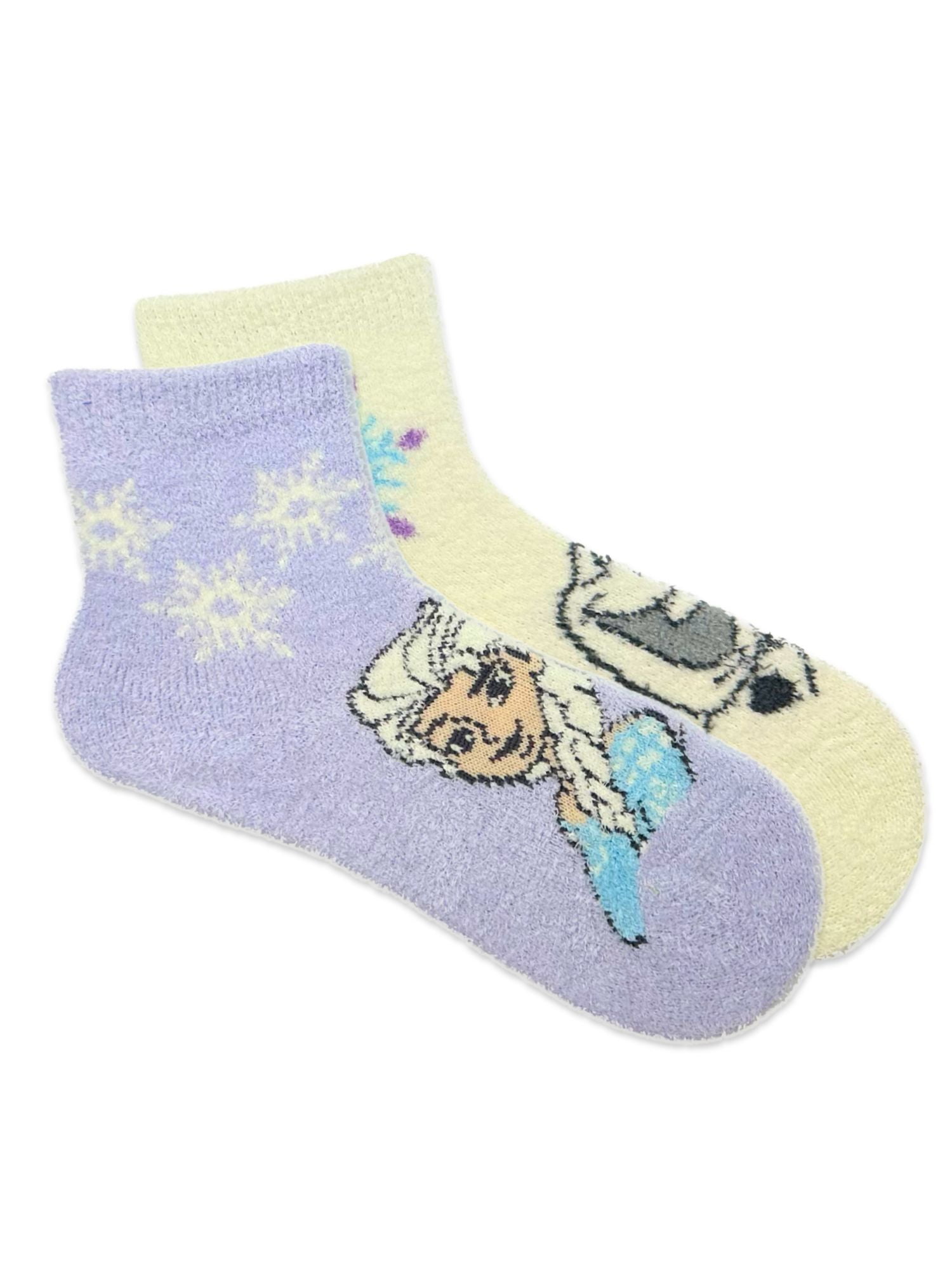 Disney Frozen Girls Cozy Socks, 2-Pack, Sizes S/M-M/L - Walmart.com