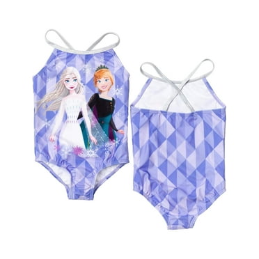 Disney Frozen Elsa & Anna Girls One Piece Swimming Suit, Toddler to Big ...