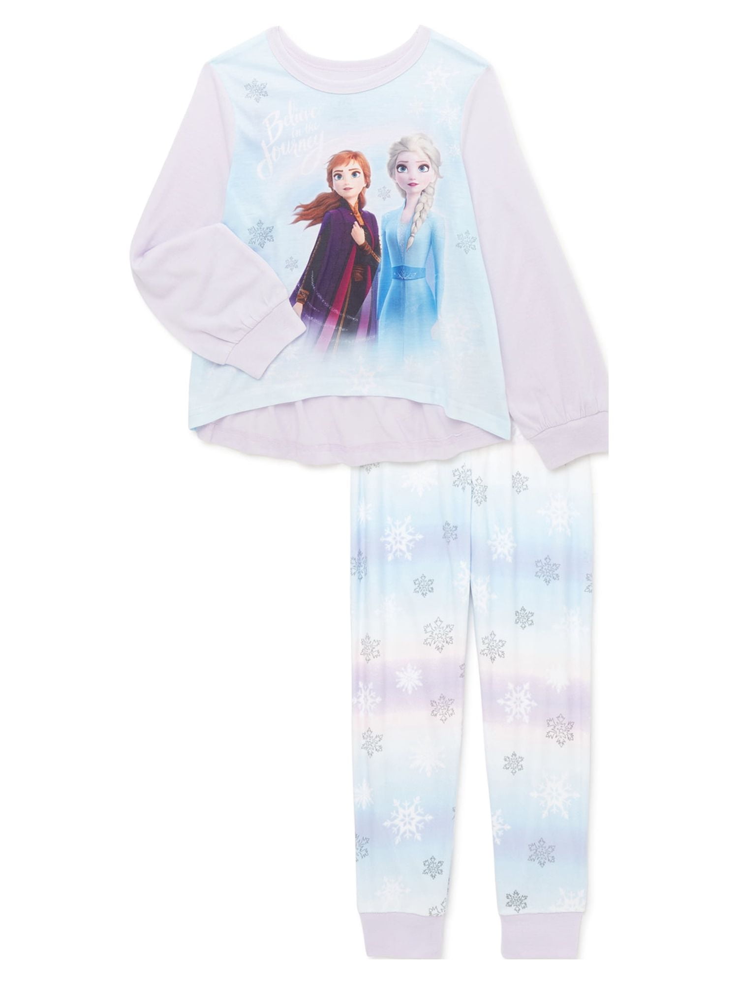 Disney Frozen Girls' Fleece Pajama Set, Multicolor - Walmart.com