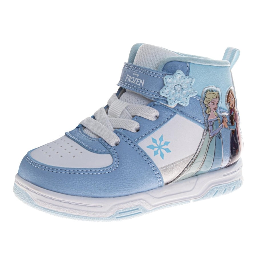 Disney Frozen Girls High Top Sneakers Hook and Loop with Lace Up ...