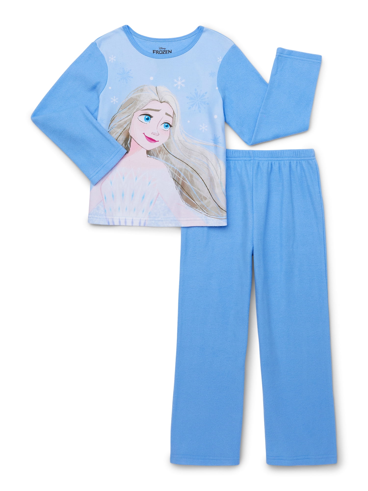 Disney Frozen Girls Pajama Set - Long Sleeve Top and Pants - Walmart.com
