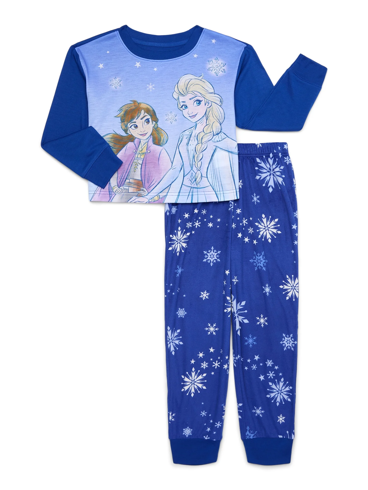 Disney Frozen Girls Long Sleeve Top and Pants Pajama Set, 2-Piece ...