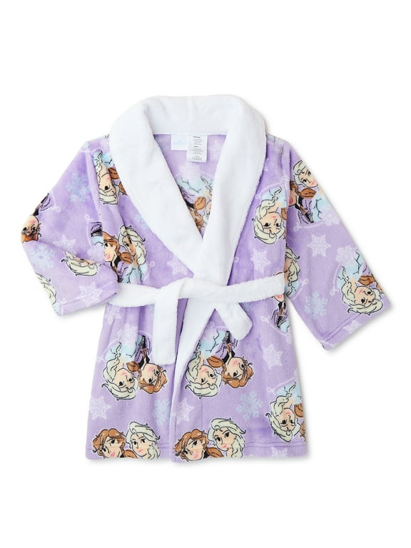 Disney Frozen Girls Soft Blue Elsa Anna & Olaf Robe House Coat Pajama 8 ...