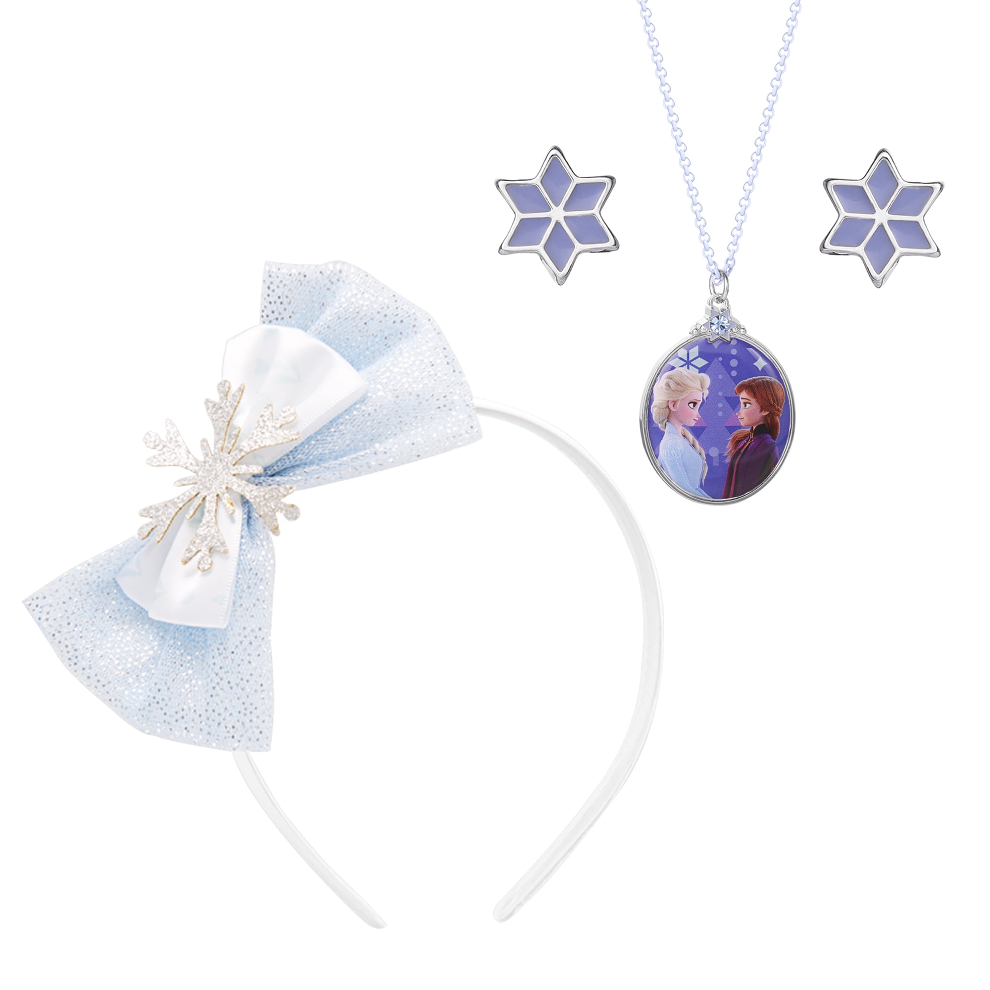 Disney- Frozen Girls' Set, Headband, Necklace and Stud Earrings ...