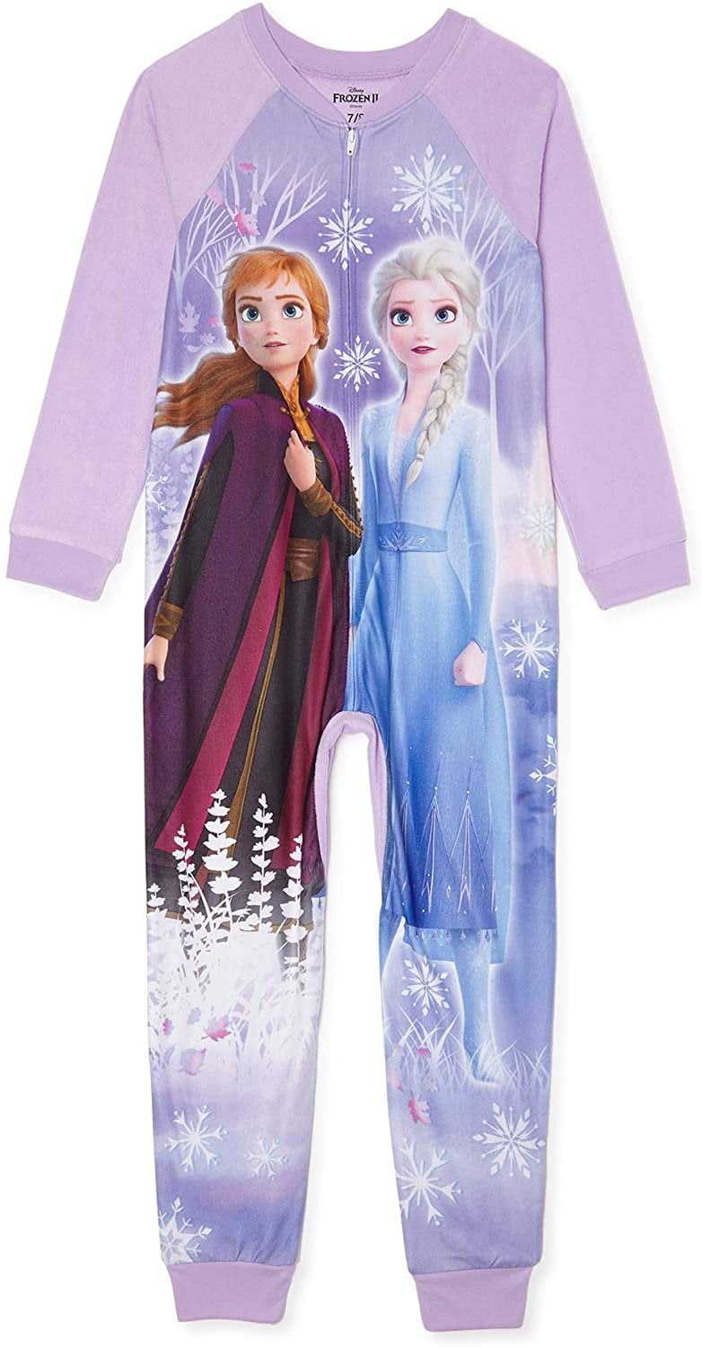 Disney Frozen Girls Sisters Elsa Anna Pajama Blanket Sleeper, Sizes 4 ...