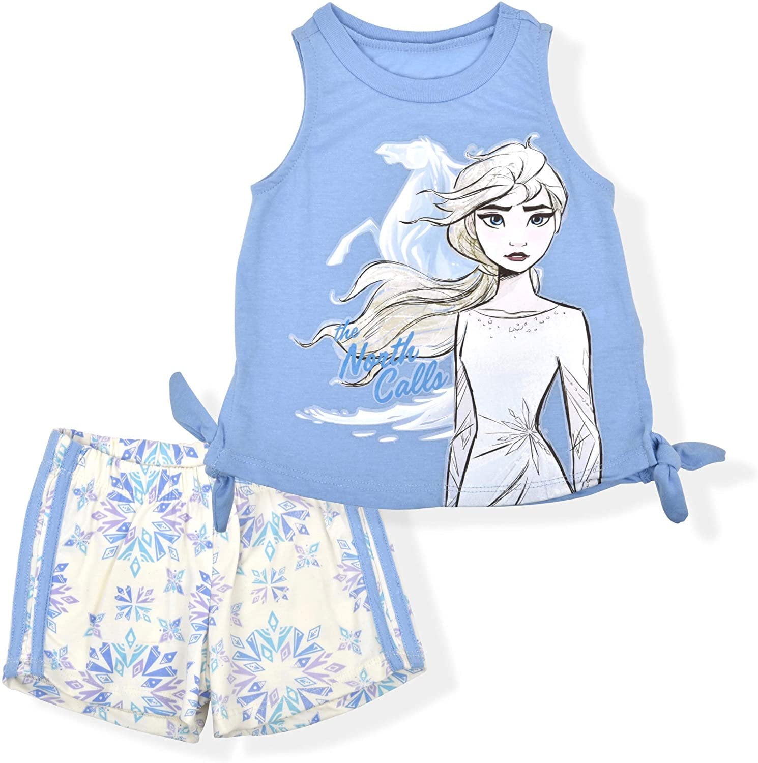 Disney Frozen Girls Sleeveless Top and Shorts Matching Outfit Set ...