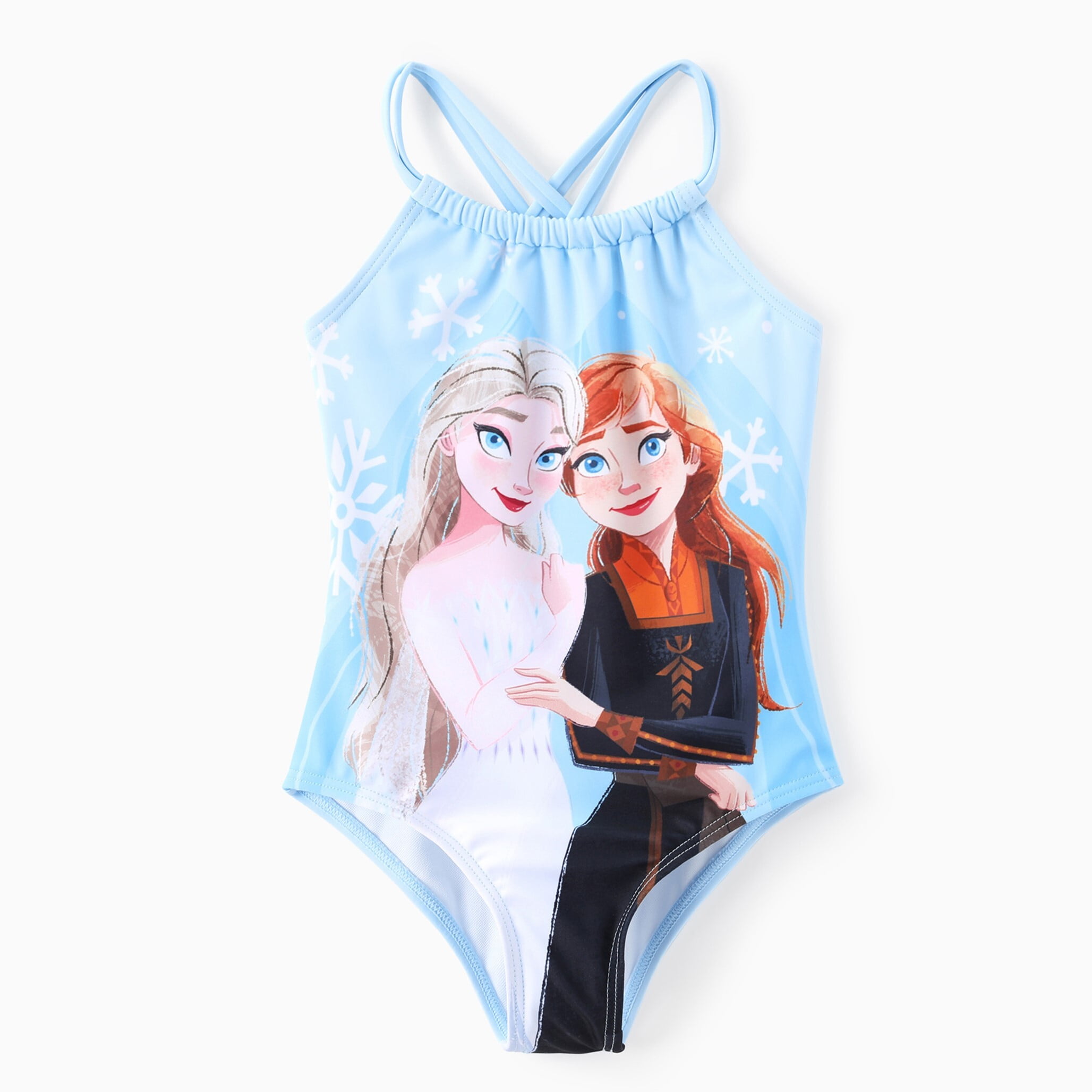 Disney Frozen Girls Swimsuit Elsa Anna Graphic One Piece Bathing Suits ...