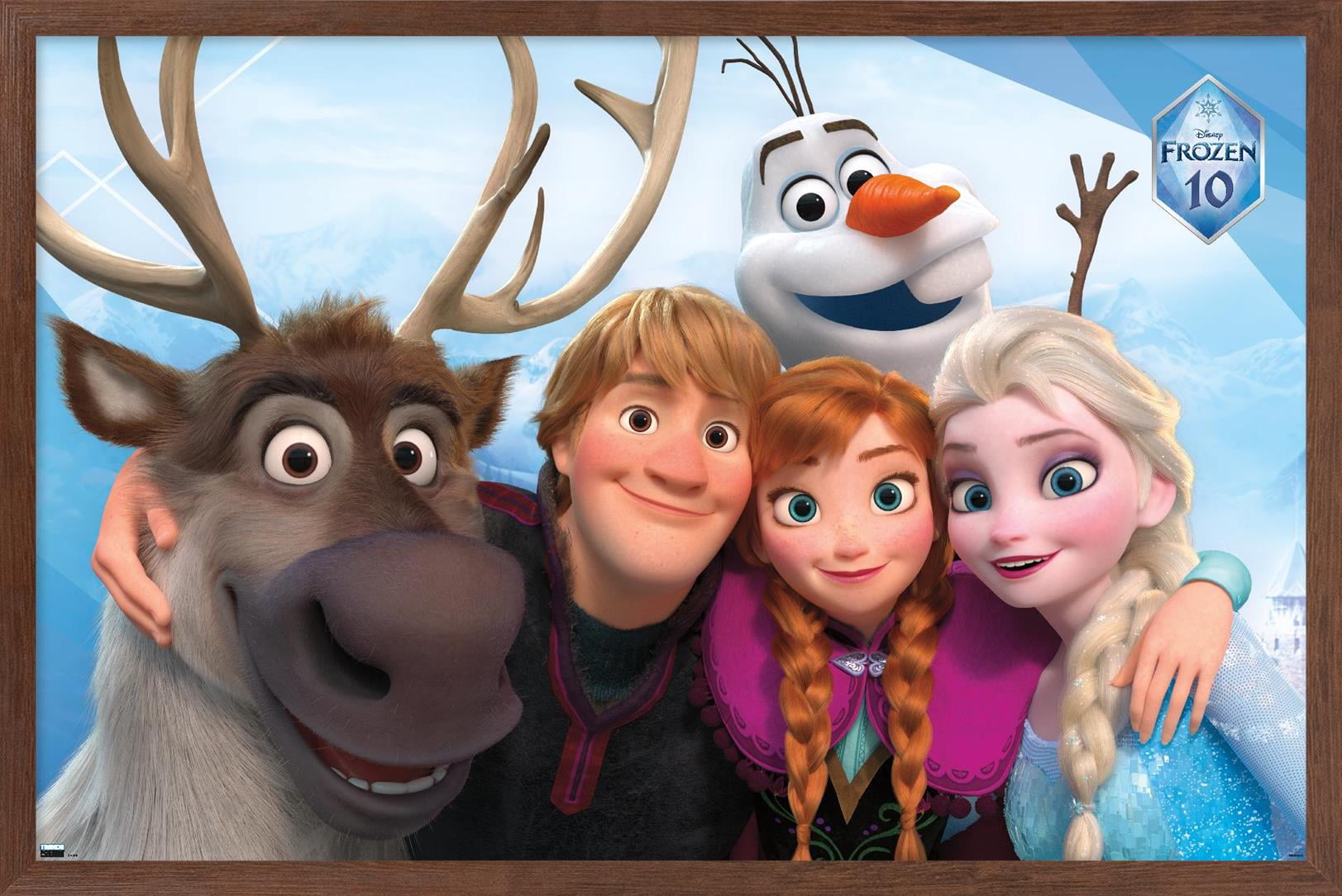 Disney Frozen - Group 10th Anniversary Wall Poster, 22.375" x 34 ...