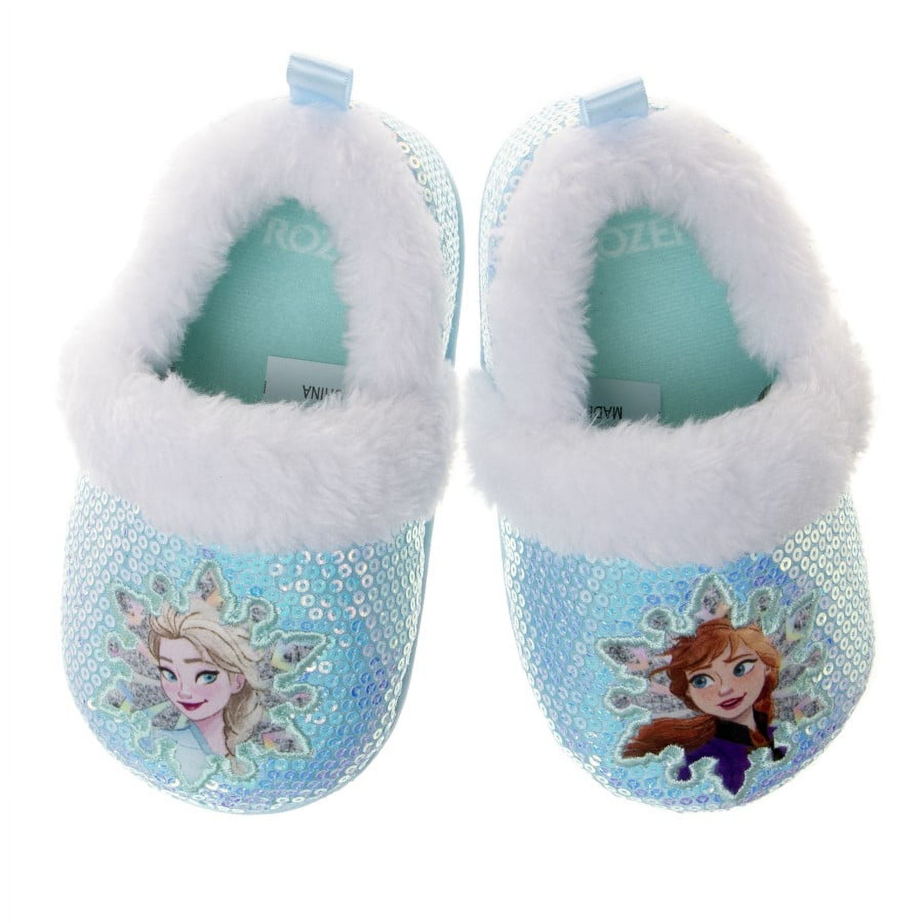 Disney Frozen "Happy Sisters" Toddler Girls' Dual Sizes Slippers - Blue ...