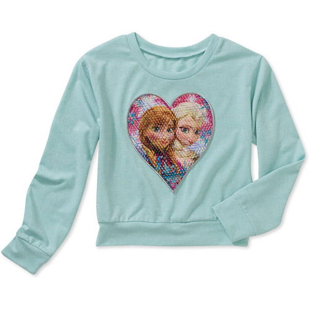 Disney Frozen Heart Girls' Graphic Sweater (L (10-12)) - Walmart.com