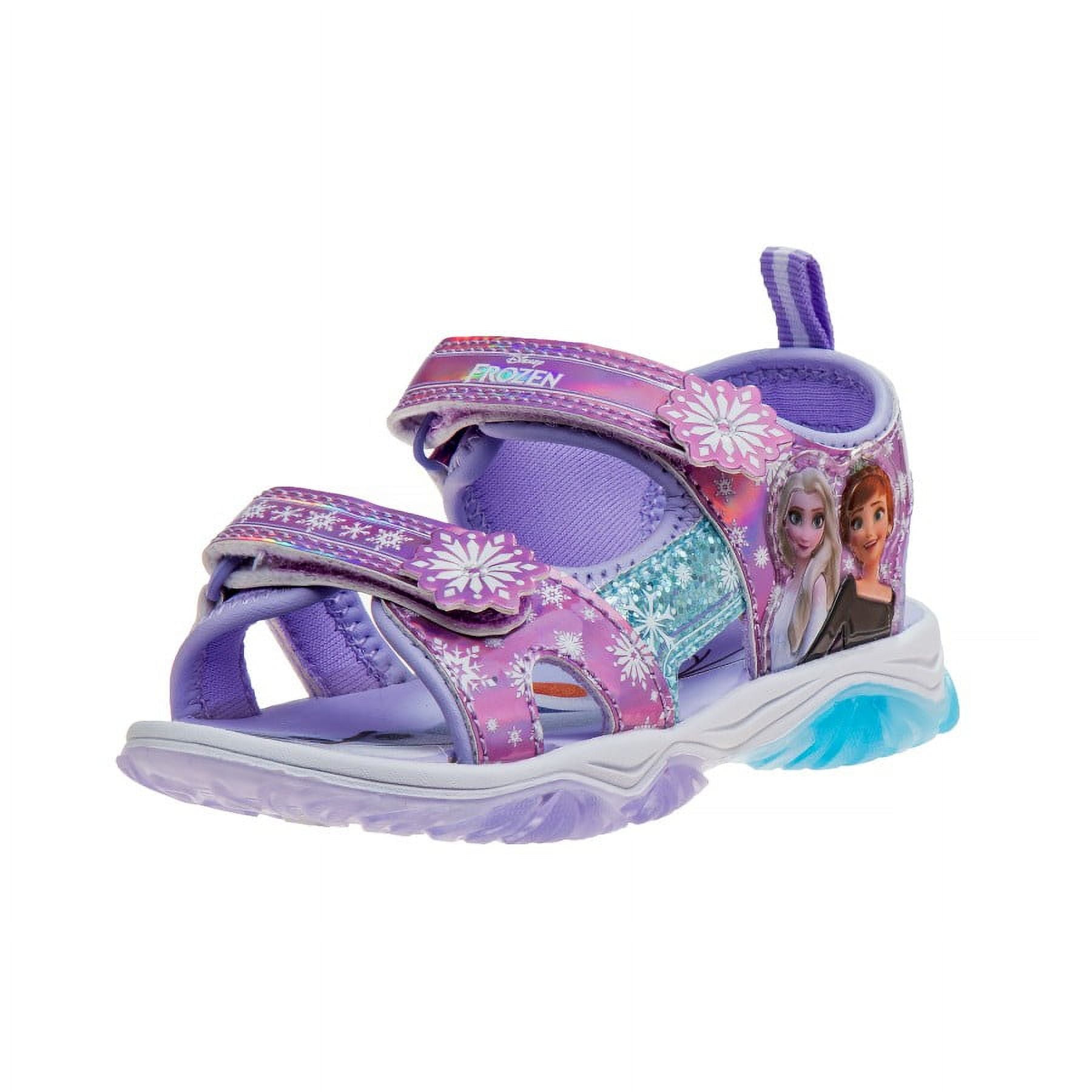 Disney Frozen II Girls Hook & Loop Girls Open Toe Toddler Sport Sandals ...