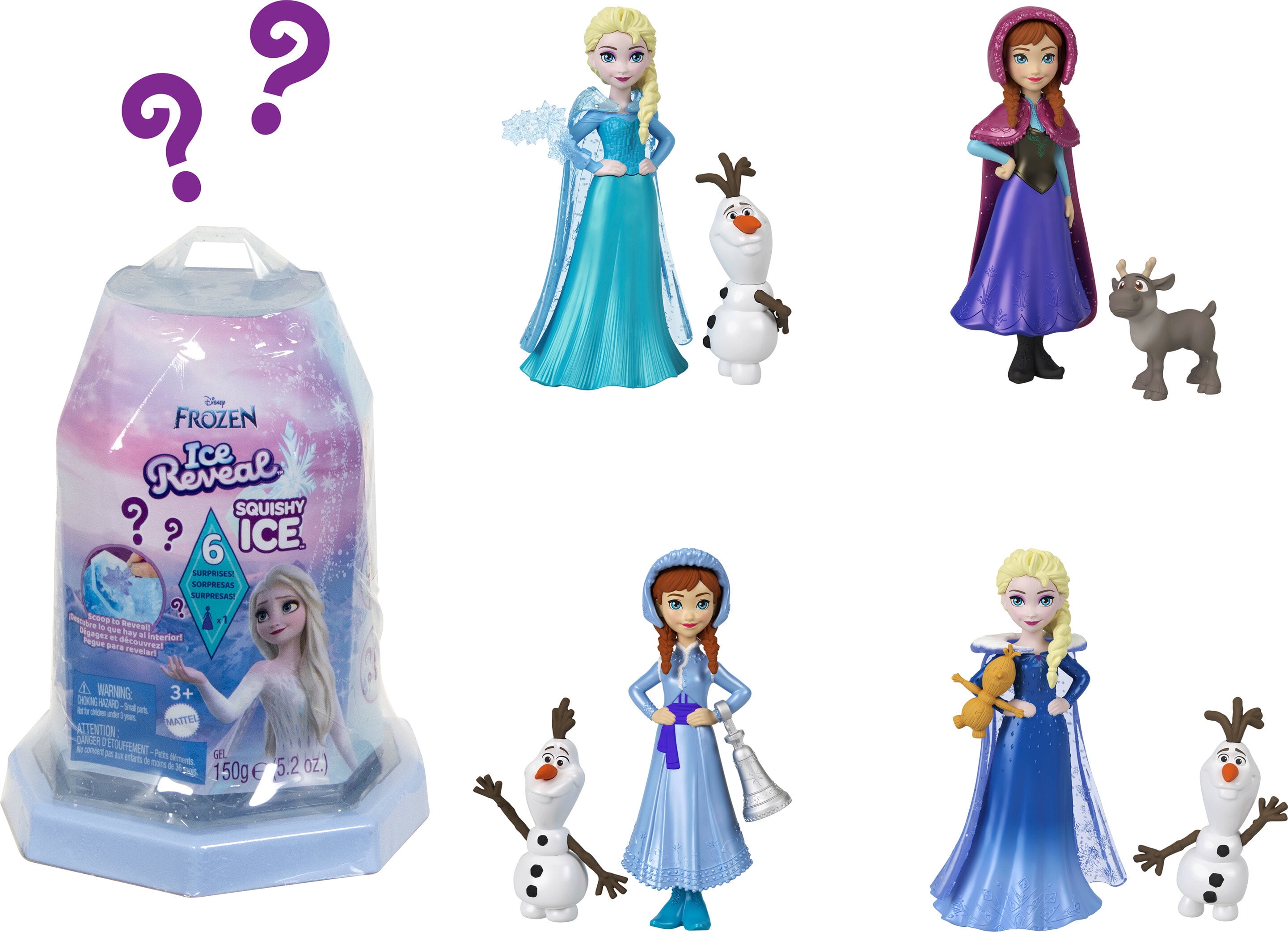Disney Frozen Ice Reveal Surprise Small Doll with Ice Gel, Character ...
