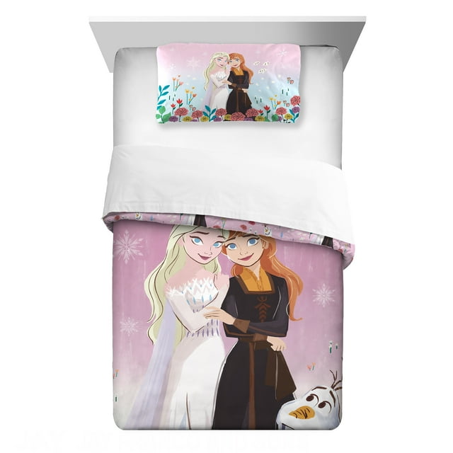 Disney Frozen Kids Comforter Set, 2-Piece, Twin/Full, Reversible ...