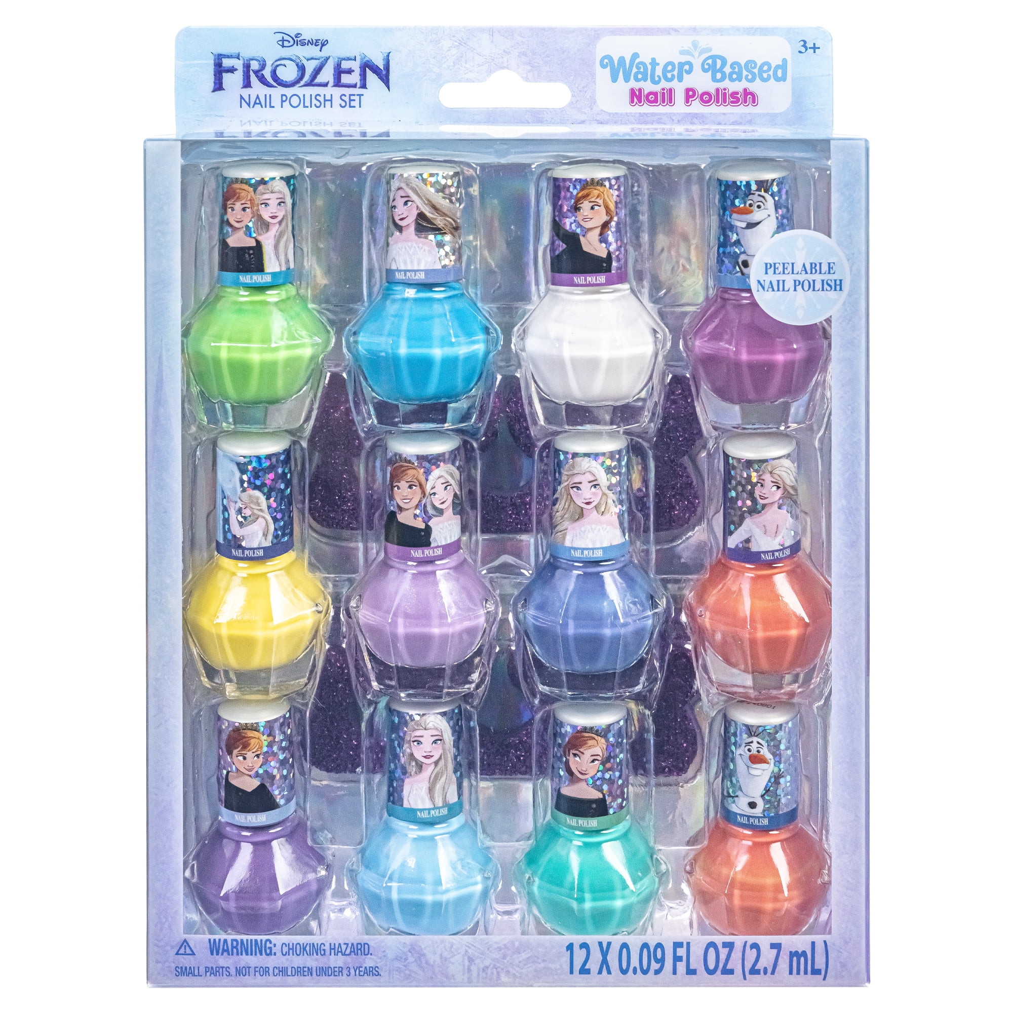 Disney Frozen Kids Nail Polish Set for Girls, Non-Toxic, Water-Base ...