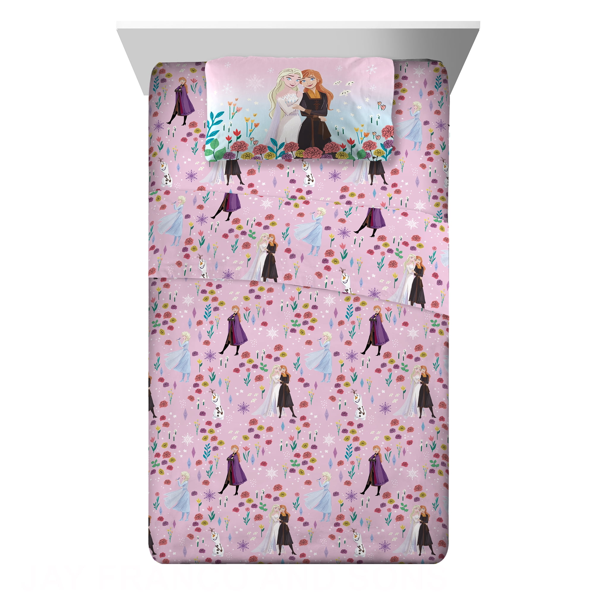 Disney Frozen Kids 3 Piece Pink Sheet Set, Twin - Walmart.com