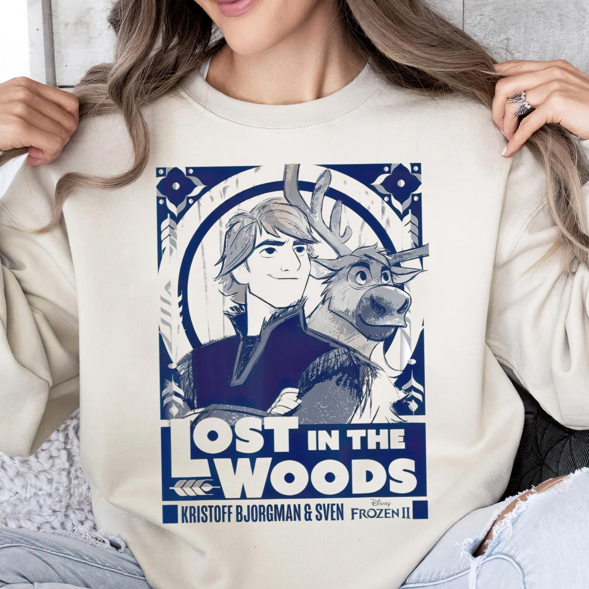Disney Frozen Kristoff Sven Shirt T-shirt Lost In The Woods Poster Tee ...