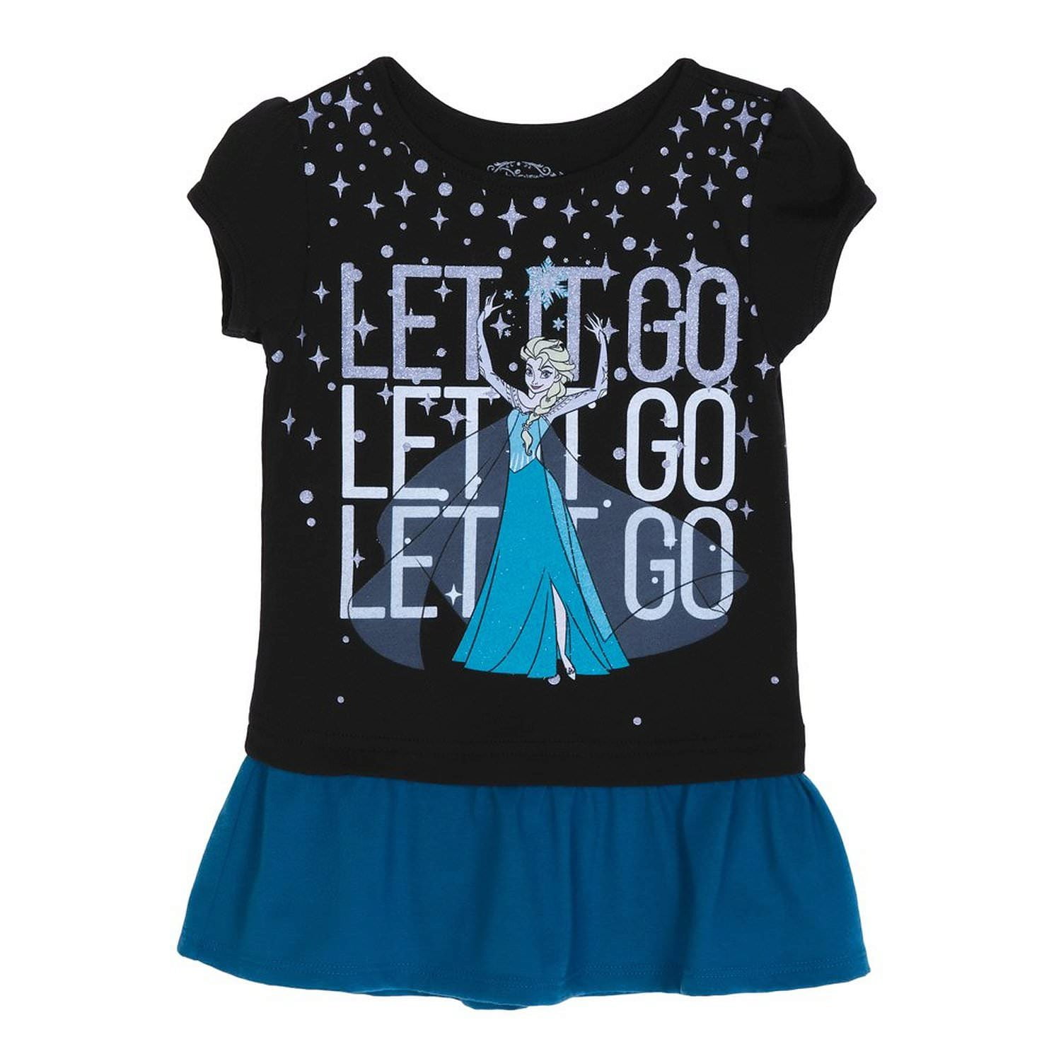 Disney Frozen Let It Go Times Three Girls Dress | 7/8 - Walmart.com