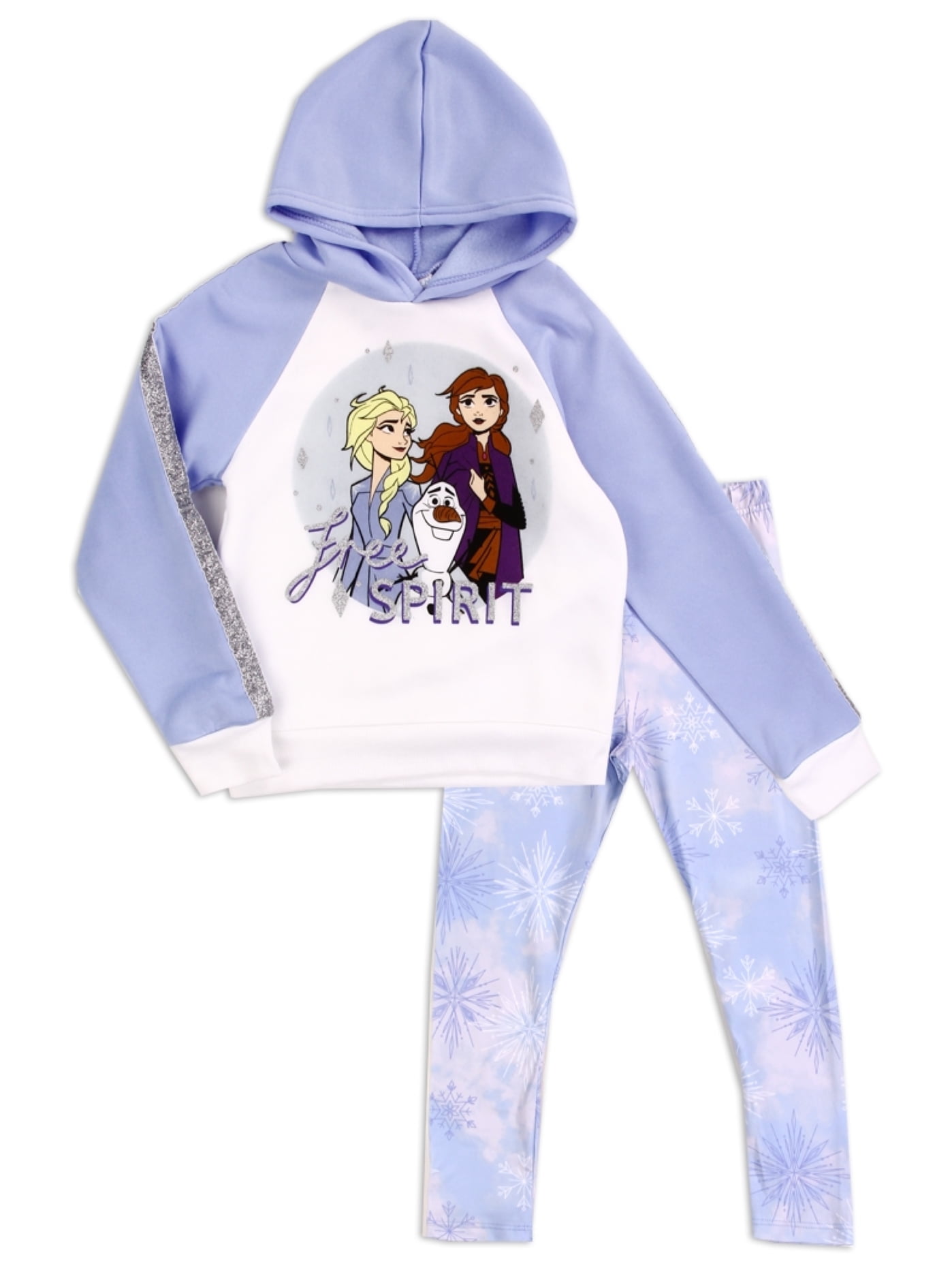 Disney Frozen Little Girls' Pullover Hoodie and Leggings Set, Sizes 4 ...