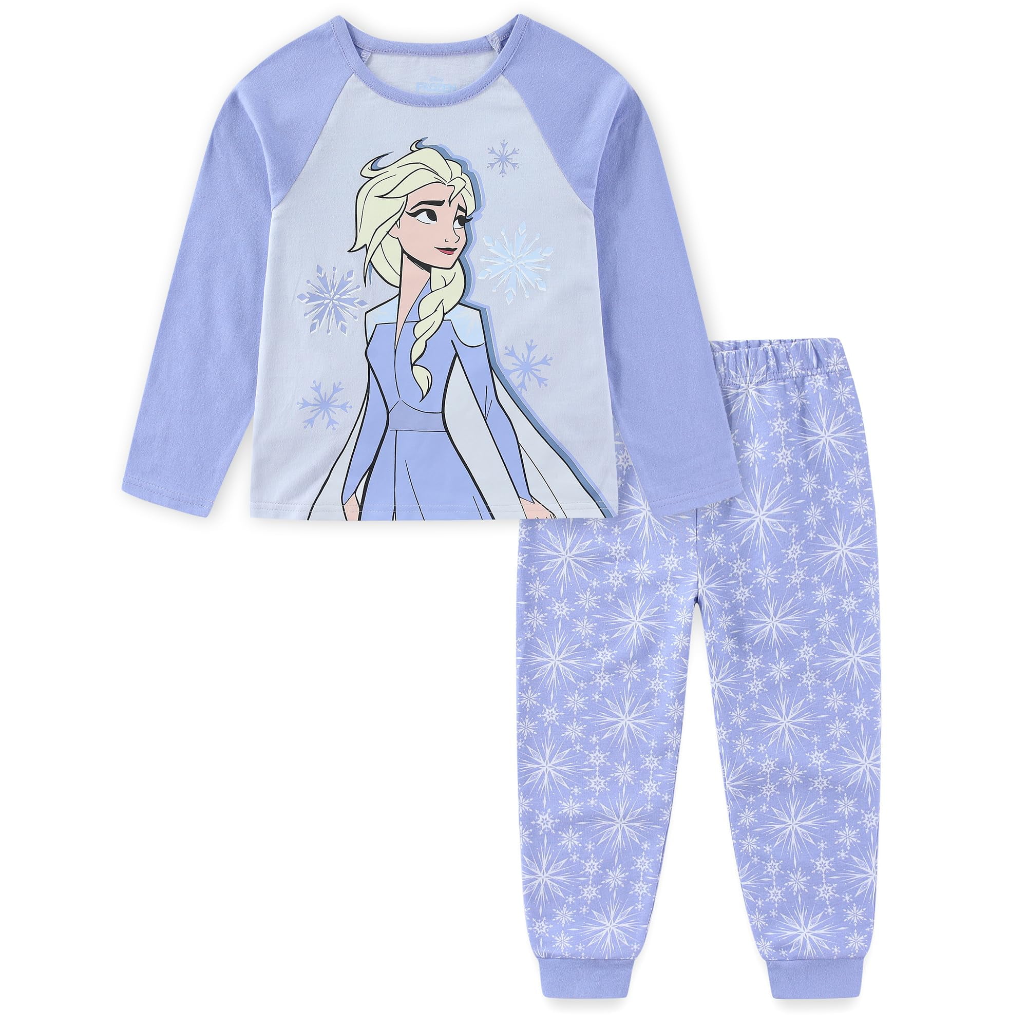 Disney Frozen Long Sleeve Shirt and French Terry Pants Set (Girls), 2 ...