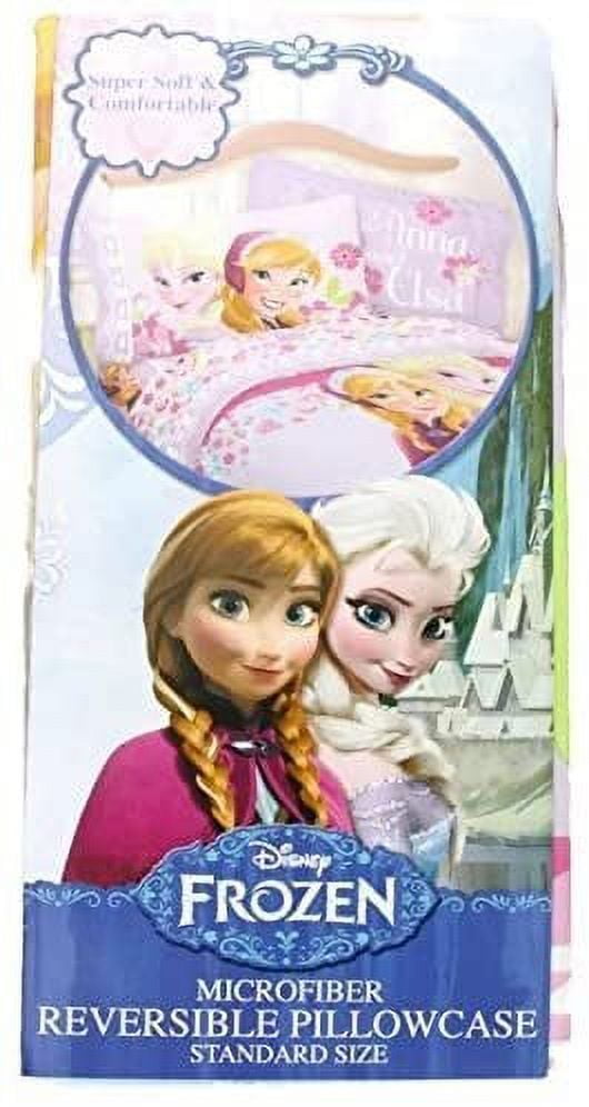 Disney Frozen Elsa & Anna Standard Size Reversible Pillowcase with ...