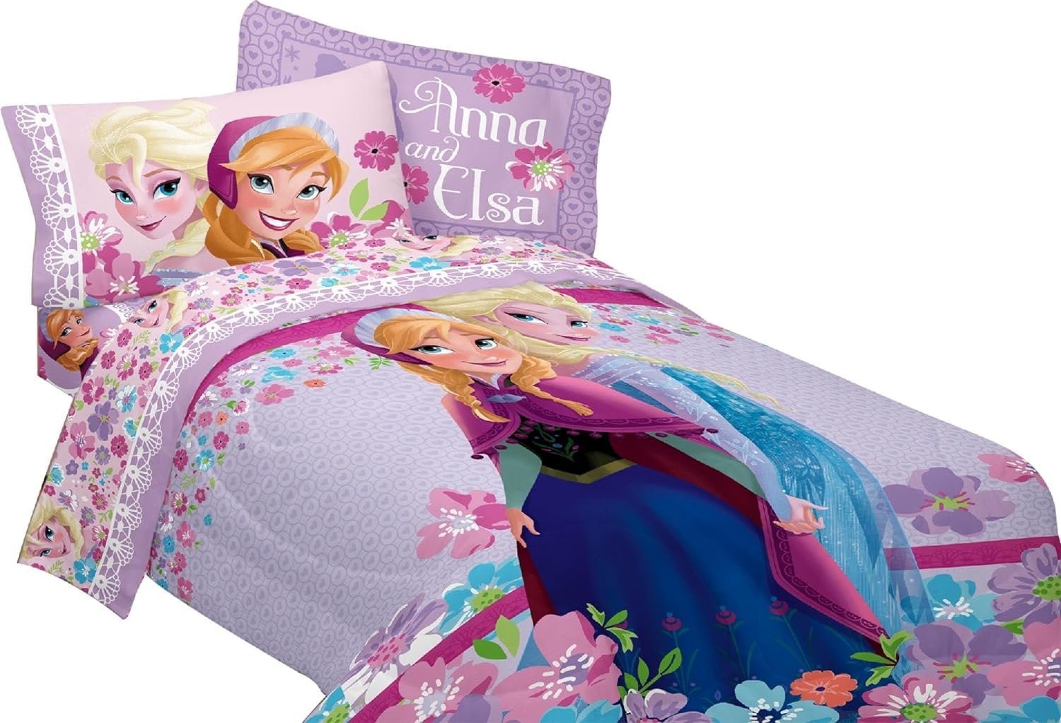 Disney Frozen Love Blooms Twin Size Comforter - Walmart.com